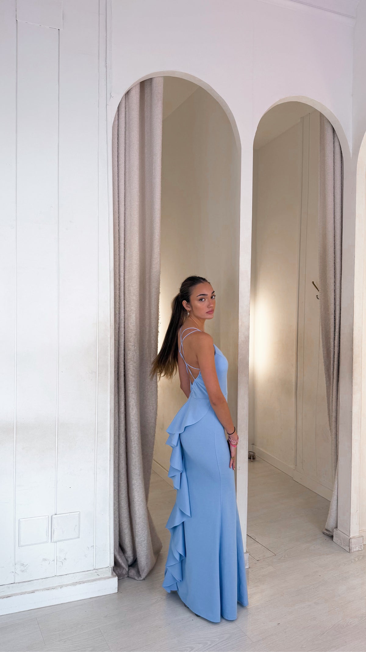 Alana dress - baby blue – Ohjuliettestore